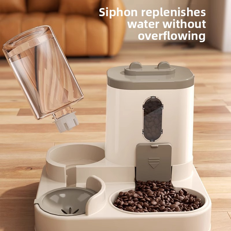 2-in-1 Automatic Pet Feeder & Water Dispenser - Self-Refilling for Cats ...